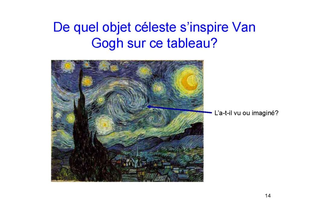 Van Gogh et l’astronomie – Les SCIENCES avec Suzanne BOURDET et Michel FAYE